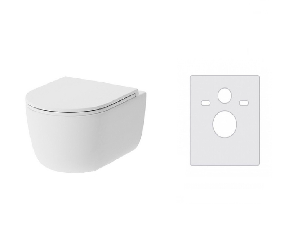 Подвесной унитаз Damixa, направление выпуска: Горизонтальное (в стену ...