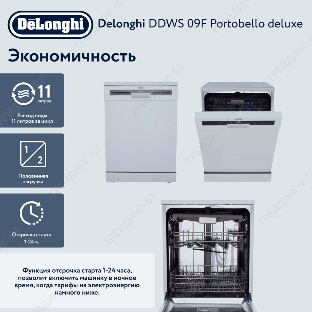 Посудомоечная машина DeLonghi DDWS09F Portabello Deluxe, белый купить ...