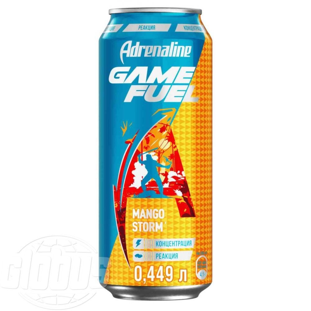 Энергетический напиток Adrenaline Game Fuel Mango storm со вкусом Манго ...