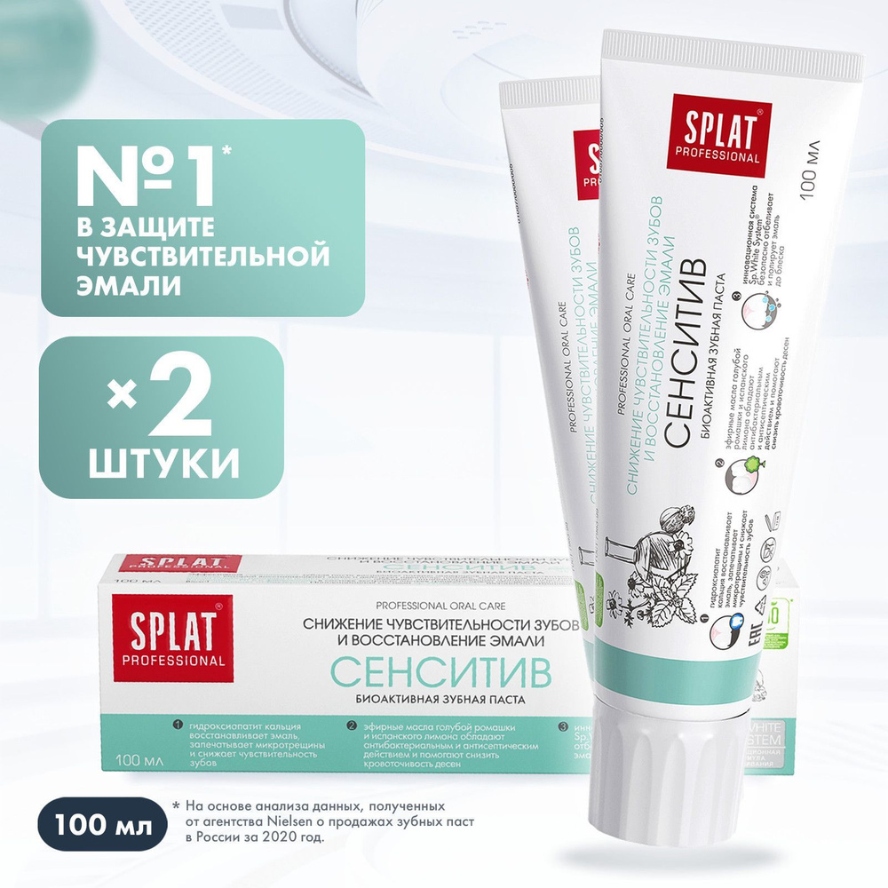 Зубная паста Splat Professional Sensitive Сенситив без фтора для ...