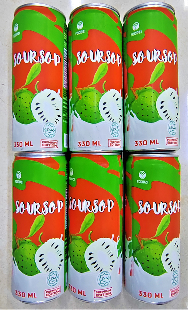 Foodzi Вьетнамский напиток сокосодержащий безалкогольный негазированный Soursop (Гуанабана ...