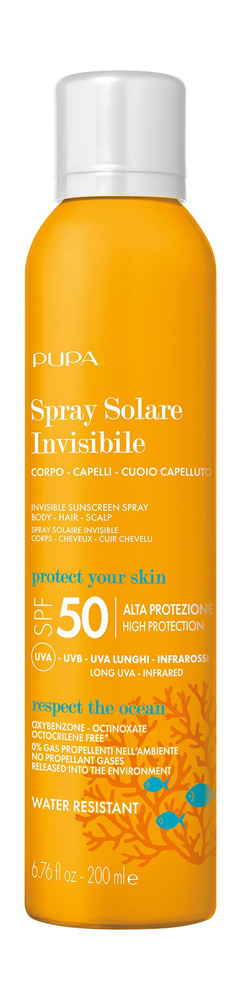 PUPA Солнцезащитный спрей для тела и волос Invisible Sunscreen Spray ...