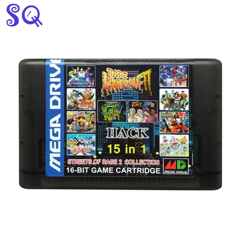 15 In 1 Sega Genesis Game Card Mega Drive System Игровые картриджи ...