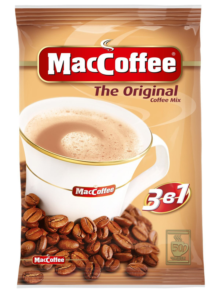 Кофейный напиток МасСoffee, 3 в 1, 50 шт - купить с доставкой по ...