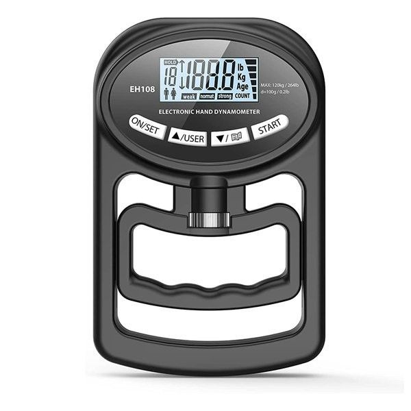 Динамометр кистевой (силомер) цифровой EH-108,Дисплей со светом,черный ...