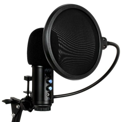 Микрофон игровой (для стриминга) HIPER Микрофонный комплект HIPER H-M009 черный, проводной ...