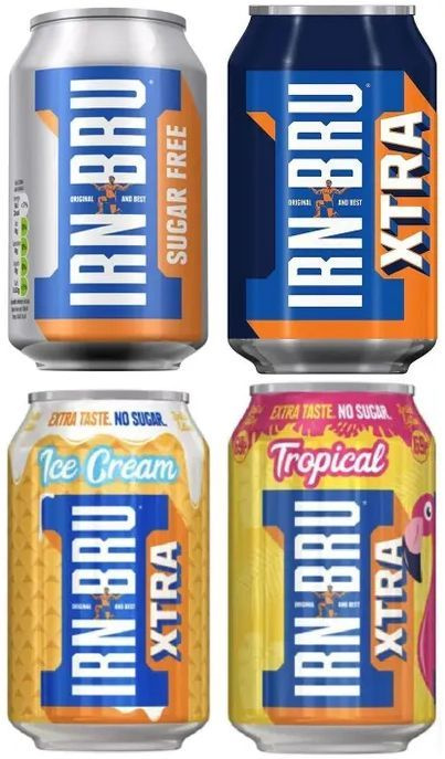 Сет газированных напитков IRN-BRU Sugar Free "Extra, Ice Cream ...
