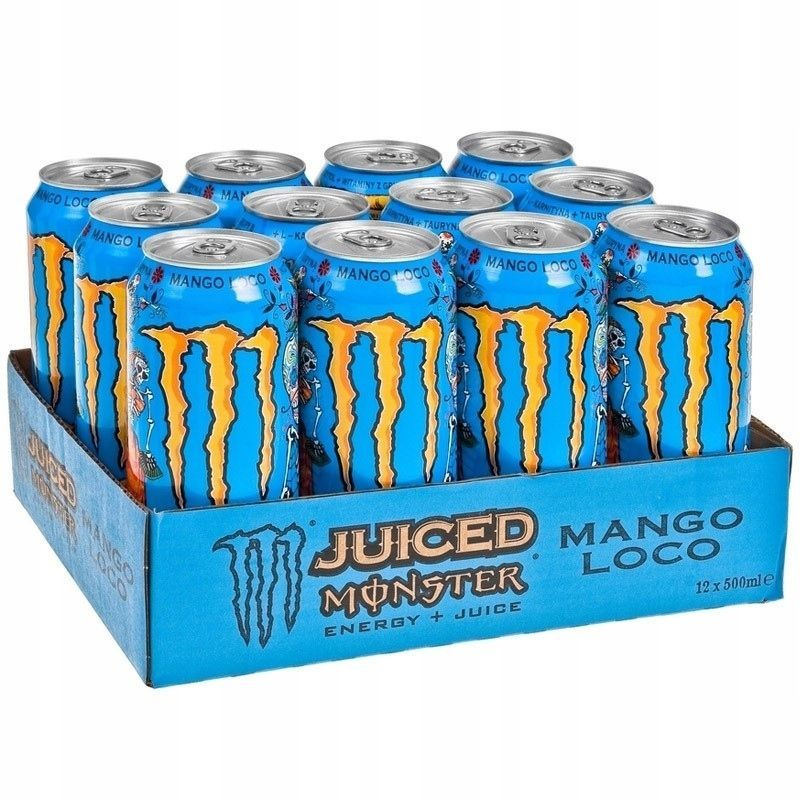 Энергетический напиток Black Monster Mango Loco, 12 штук по 449 мл ...