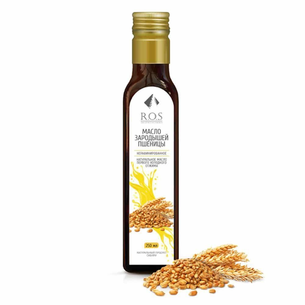 Масло зародышей пшеницы нерафинированное в стекле, 250 мл, Рось ...