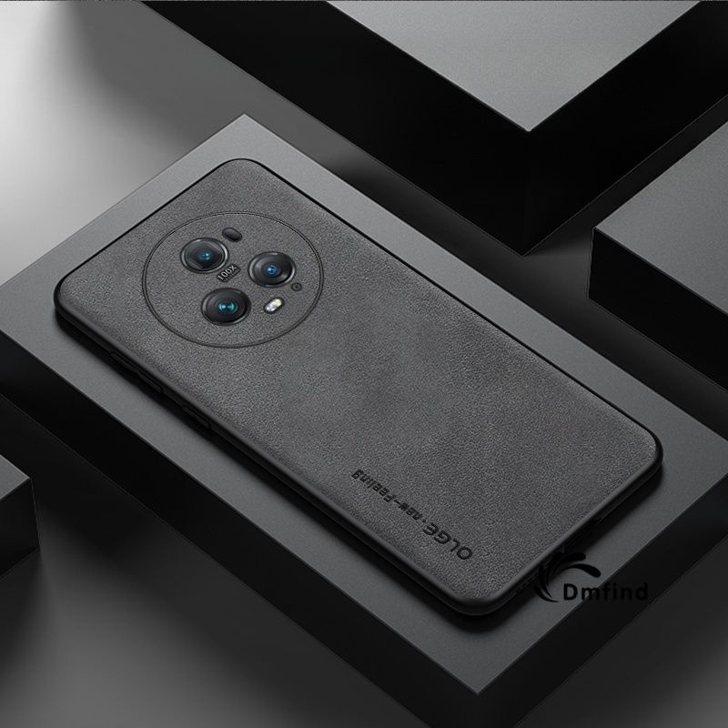 Стильный на коже чехол для Honor Magic 5 Pro (Хонор Магик 5 Про ...