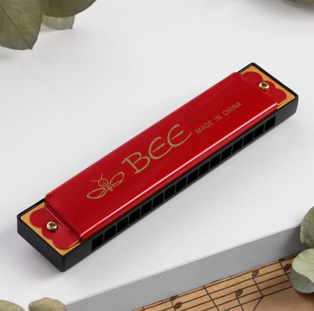 Губная гармошка красная "Bee" 16 отверстий - купить с доставкой по ...