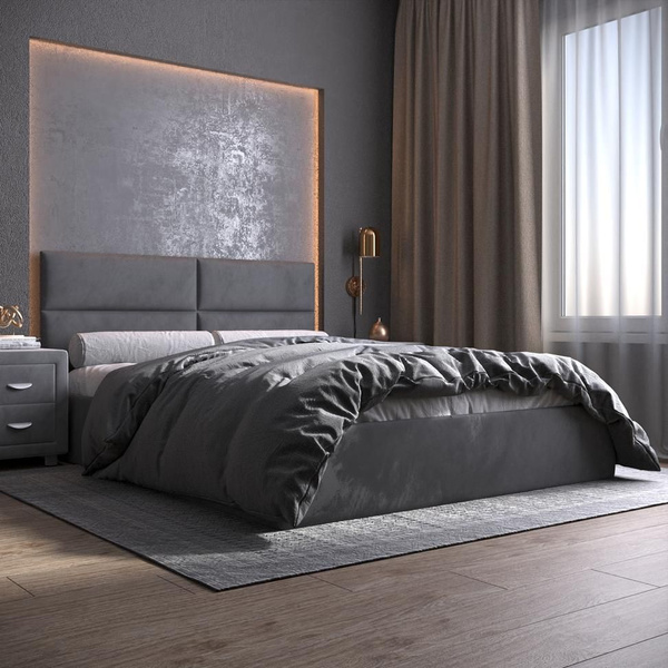 InRoom Двуспальная кровать с подъемным механизмом Kvadro, 160х200 ...