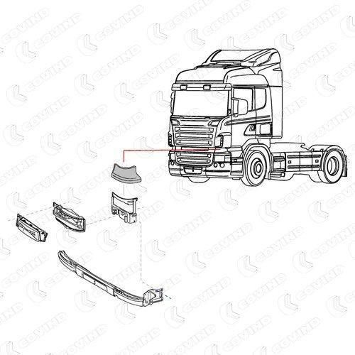 Scr157 спойлер бампера lh 1431922 scania r420 Covind SCR/157 купить на ...
