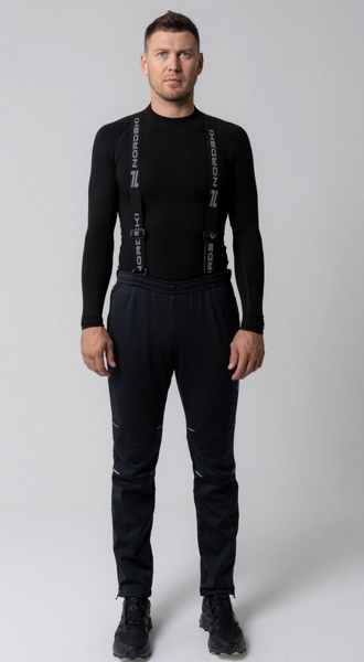 Брюки Мужской NORDSKI черный для спорта Softshell Спортивный, размер 54 Молния Зима Россия ...