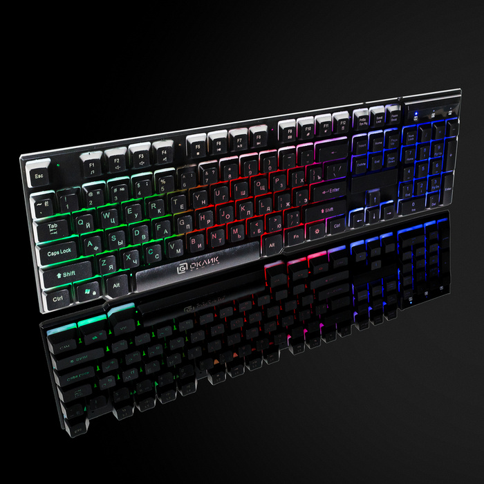 Мембранная клавиатура OKLICK 780G SLAYER черный USB for gamer LED_2523 ...