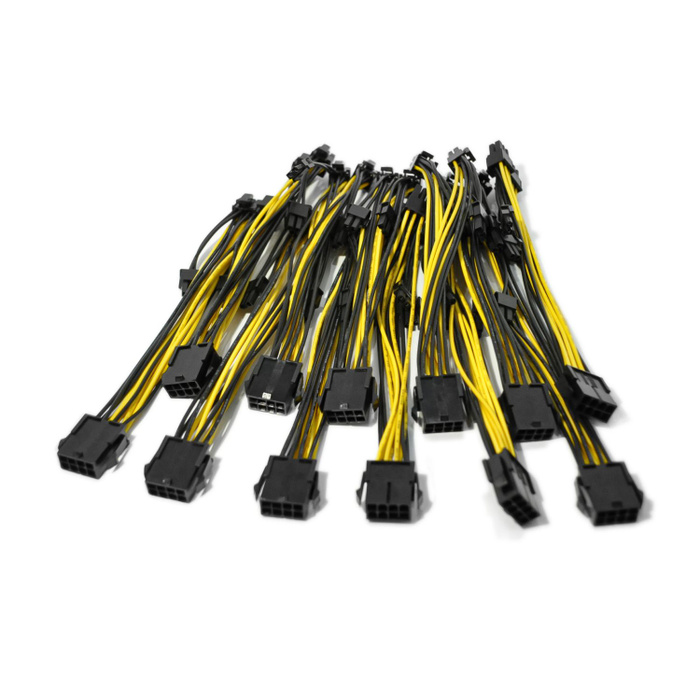 Переходник PCI-E 8 pin (6+2 pin) 22 см для видеокарты / 8-контактный ...