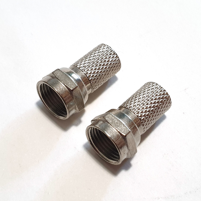 Антенный F разъем CADENA / 2 шт / резьбовой для кабеля RG6, Цинк ...