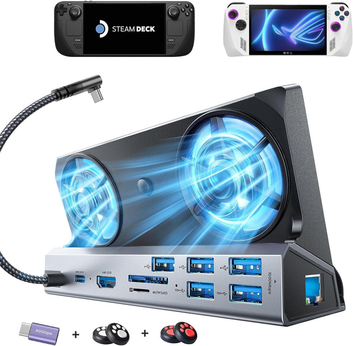 Legion Go Dock, док-станция 13-в-1 с 5 портами USB 3.0 и 2.0, двойным ...