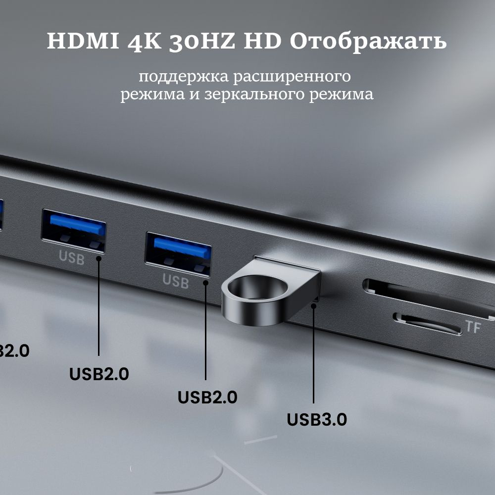 USB разветвитель 11 в 1 USB HUB Type C док станция Usb 3.0 хаб 3 0 переходник концентратор ...