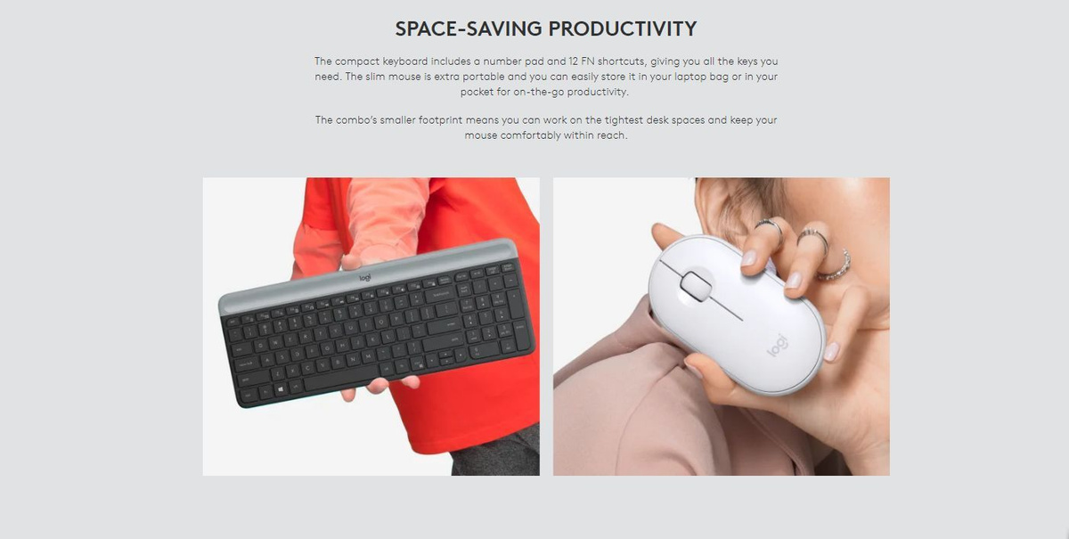 Клавиатура,Logitech MK470 Беспроводной, розовый Комплект купить c ...