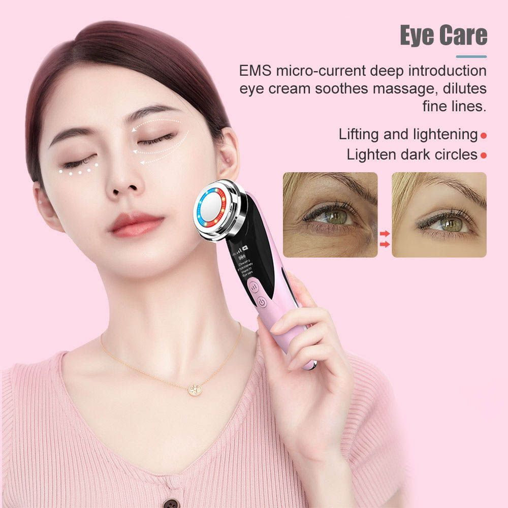 Фотонная светотерапия, устройство красоты RF EMS LED, антивозрастной лифтинг лица, подтягивающий ...