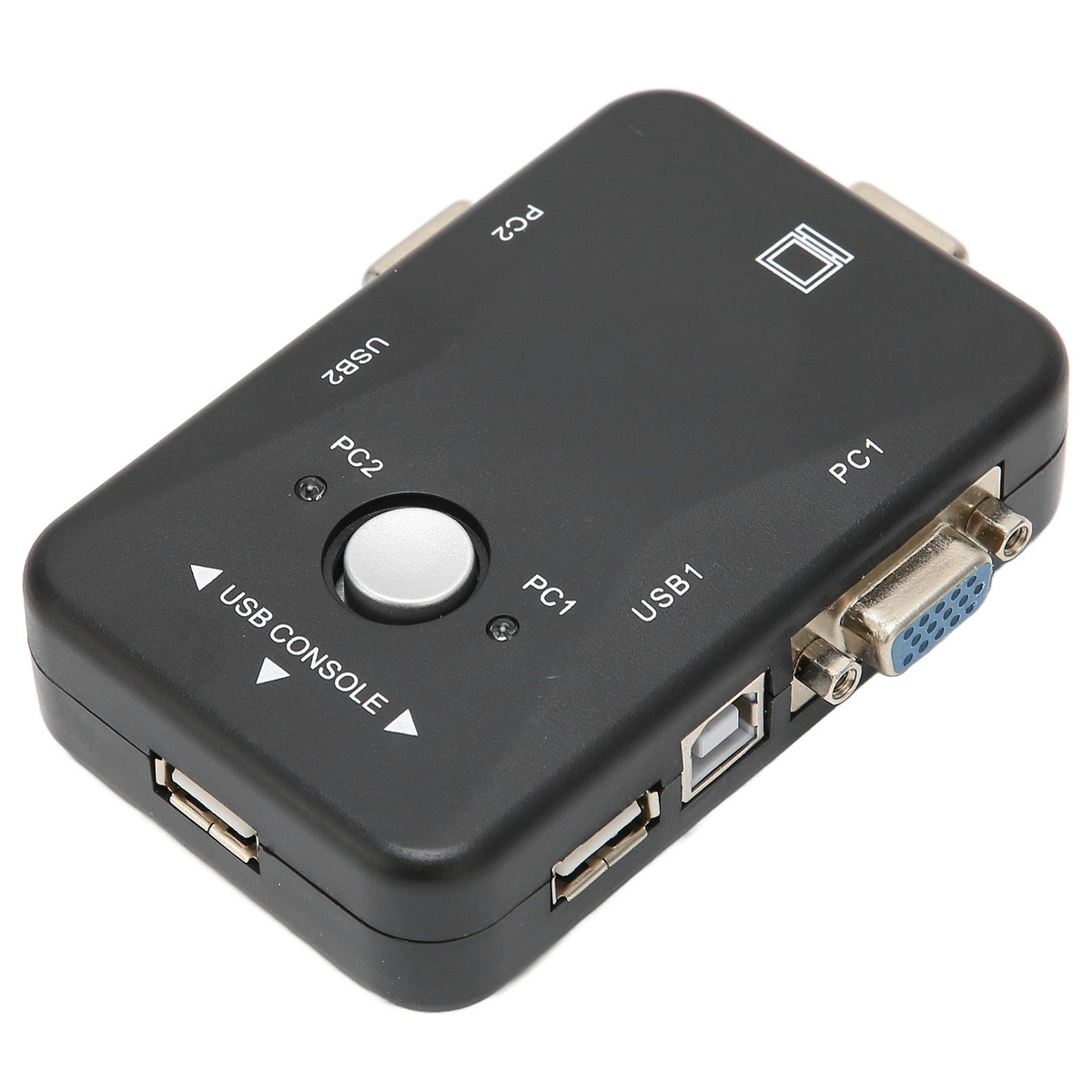USB 2.0 KVM Switch, высокая производительность, для двух мониторов и ...