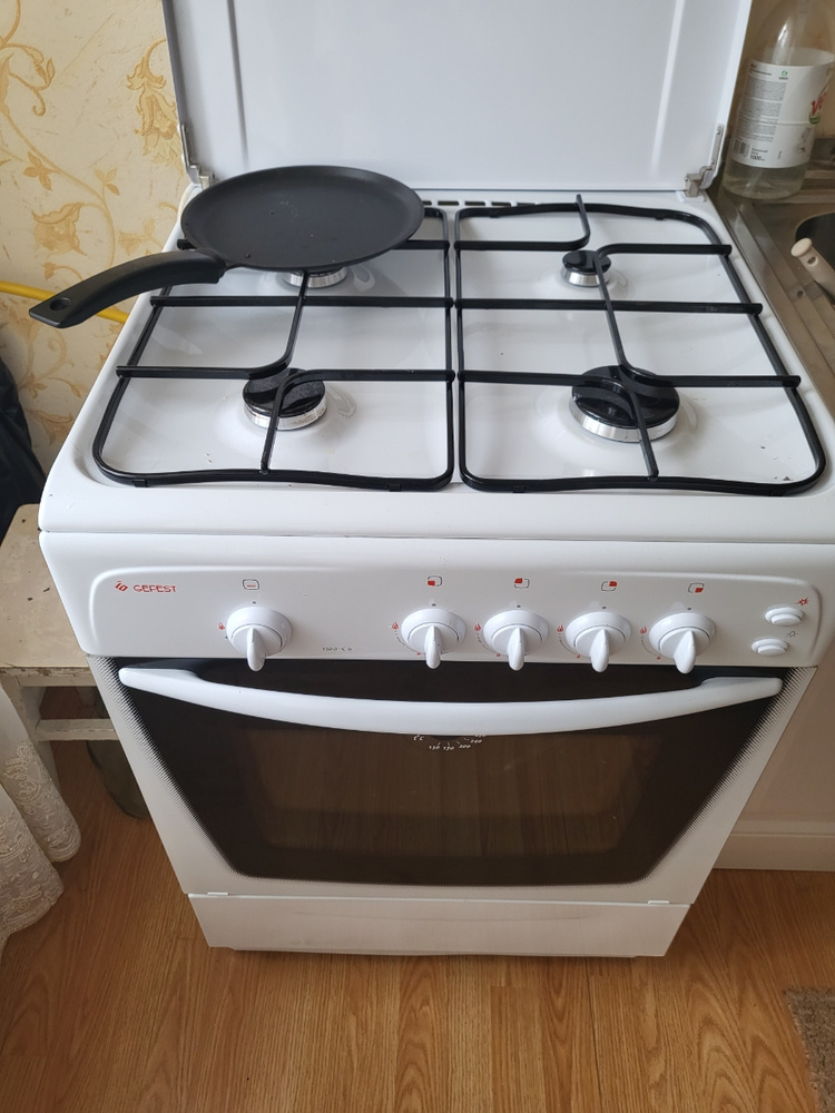 Gefest 1200 С6 60 см Газовая плита, 4 конфорки, белая купить c доставкой на OZON по низкой цене ...