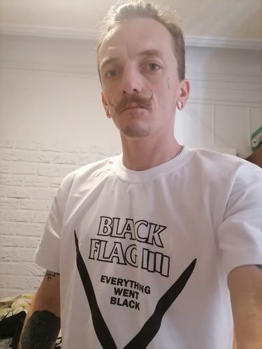 Футболка Мужской RockUp черный Короткий, размер 46, 48 Хлопок Логотип прямой Повседневный Россия ...