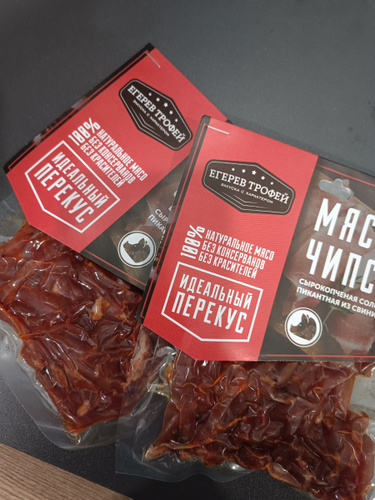 Вяленое мясо сырокопченое "Соломка свиная" 500 гр Егерев Трофей ...