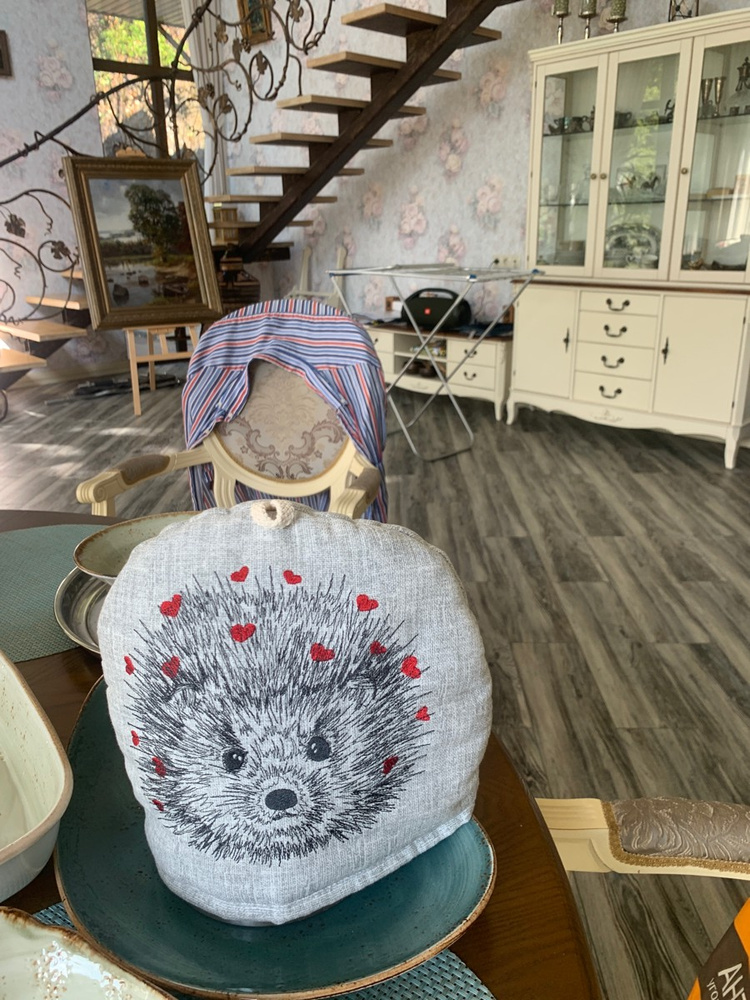 Грелка на чайник, 25x29, 1 шт, серый, Хлопок, Рогожка по низкой цене с доставкой в интернет ...