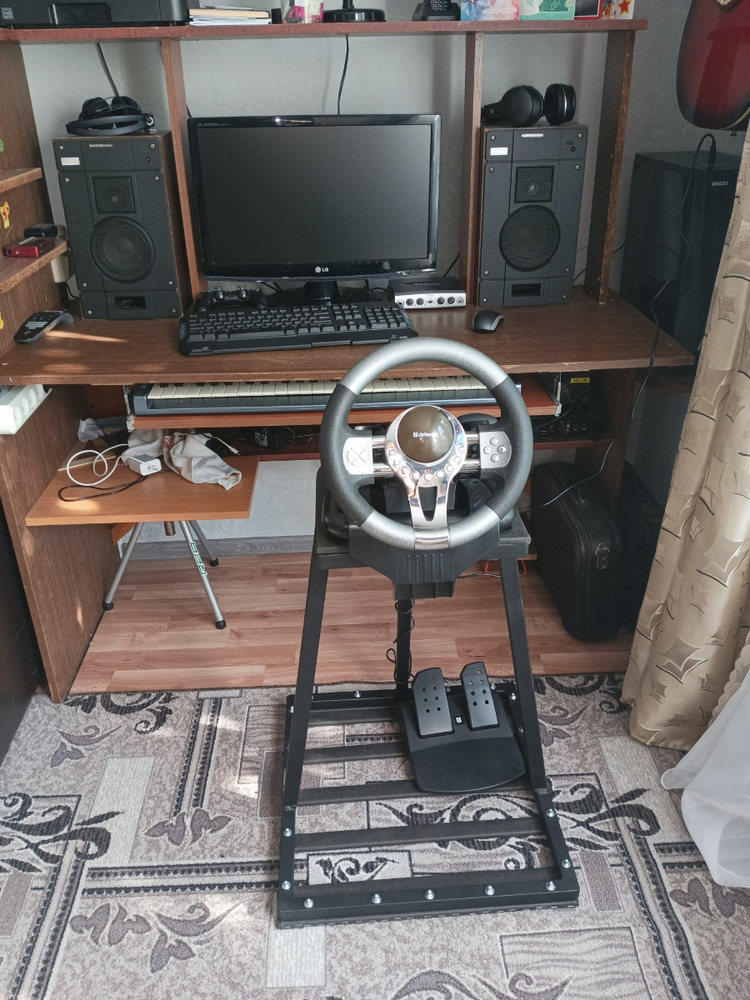 Руль игровой для пк с педалями Defender Forsage GTR USB 12 кнопок с ...