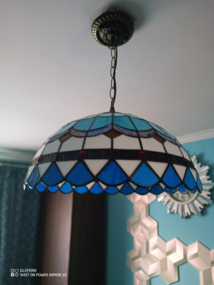 Светильник подвесной-sLights Люстра для спальни из витражного стекла ...