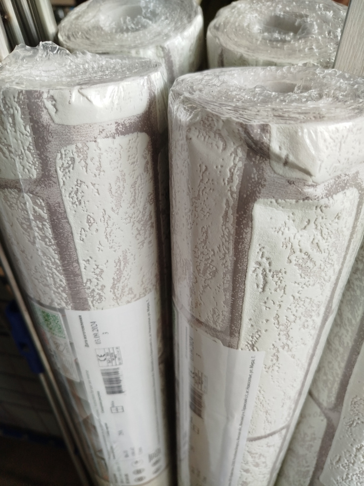 Обои флизелин и вспененный винил, кирпич бежевый, метровые, для кухни, Стена (VILIA, 1591-62 ...