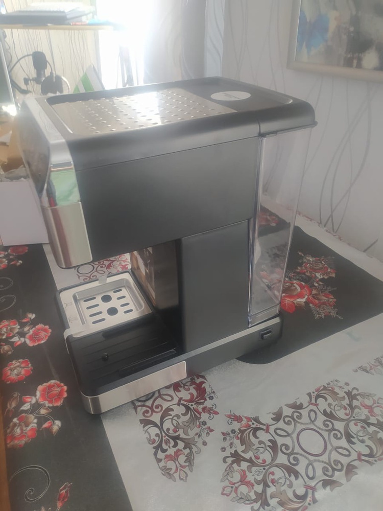 Polaris Кофеварка рожковая PCM 1535E Adore Cappuccino, серебристый ...