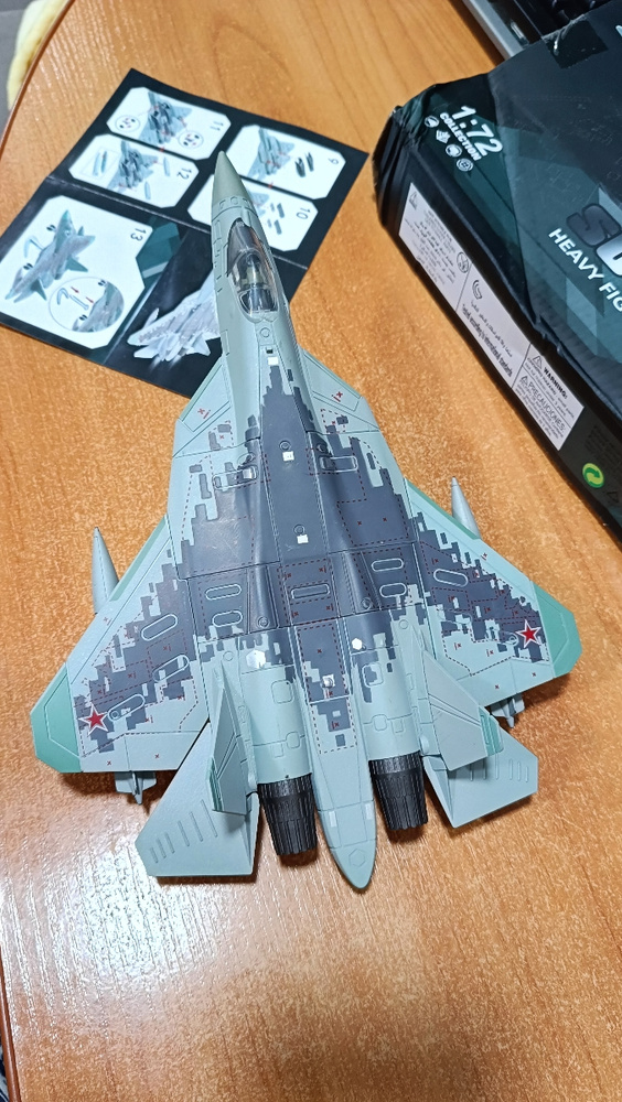Су-57 Истребитель Модель самолета Коллекционная 1/72 Building Block ...