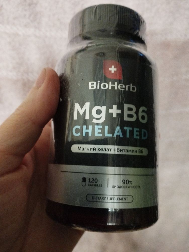 BioHerb Магний хелат с витамином B6, 120 капсул - купить с доставкой по выгодным ценам в ...