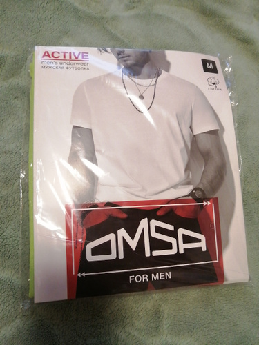 Футболка Omsa, размер 54, цвет темно-синий, 100% Хлопок - купить по выгодной цене в интернет ...