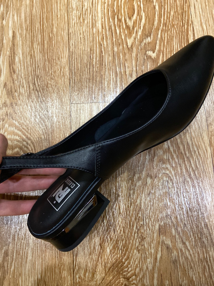 Туфли Женский PINkote Натуральная кожа, размер 39 Стандартный низкий (до 4 см) 7 с открытой ...