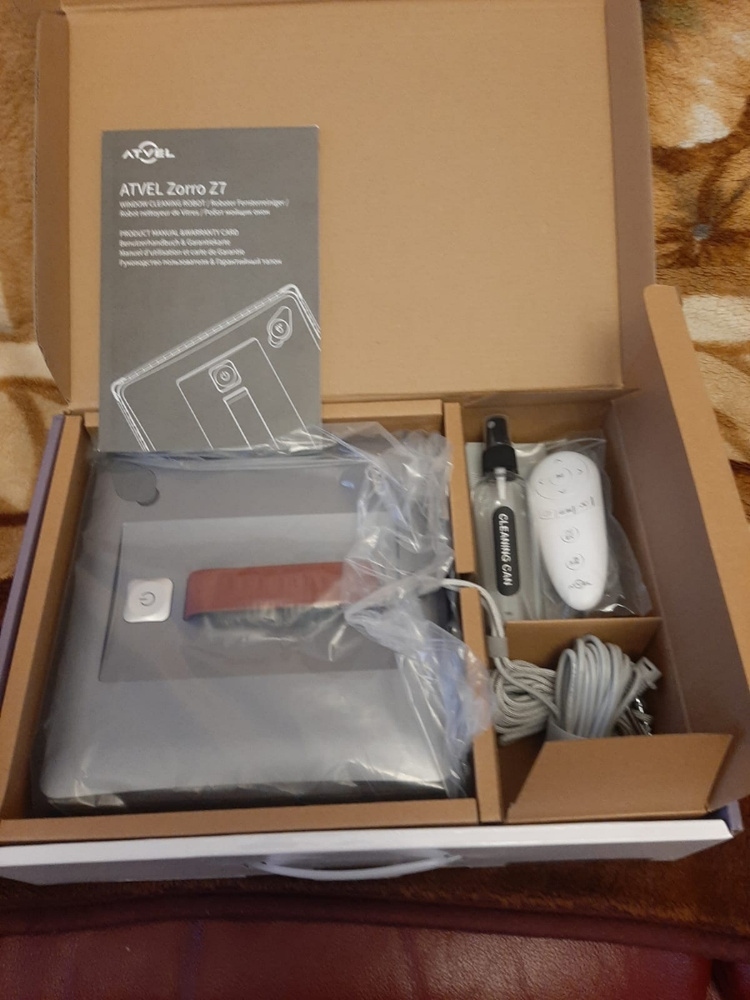 Робот мойщик окон Atvel Zorro Z6 Spray Plus, стеклоочиститель c двойным ...