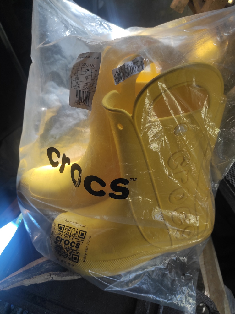 Сапоги резиновые Женский Crocs темно-синий EVA, Термопластик (TPU) На ...