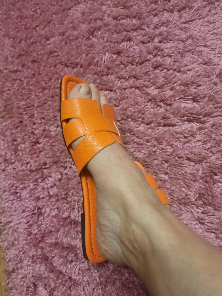 Шлепанцы Женский Feabrate, размер 39 Квадратный нос Без каблука T (узкая) Без застёжки Лето ...