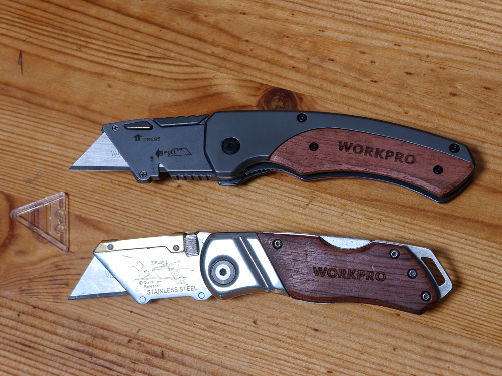 WORKPRO Многофункциональный нож с деревянной ручкой и 10 быстросменными лезвиями купить на OZON ...