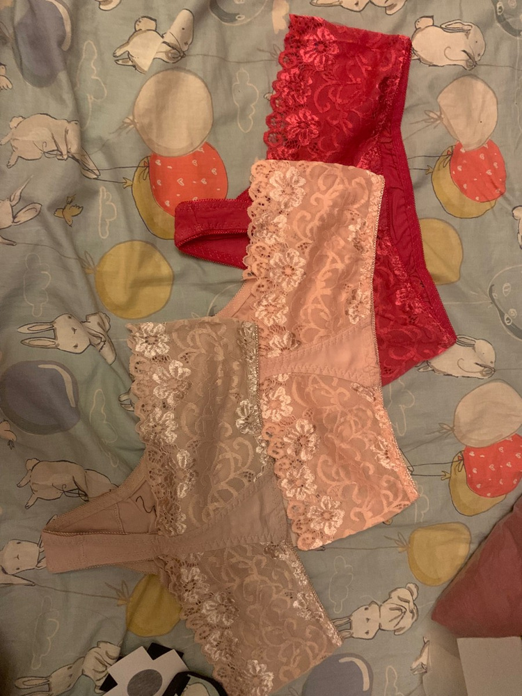 Комплект трусов Женский INTIMNO слипы Хлопок, Спандекс черный, размер 44, 46 Средняя Кружево ...