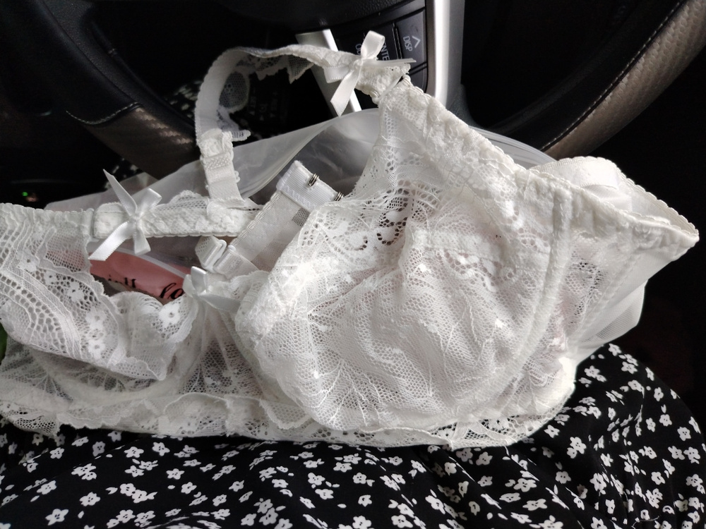 Комплект белья Женский Intimento голубой, прозрачный Крючки классическая чашка Кружево Кружево ...