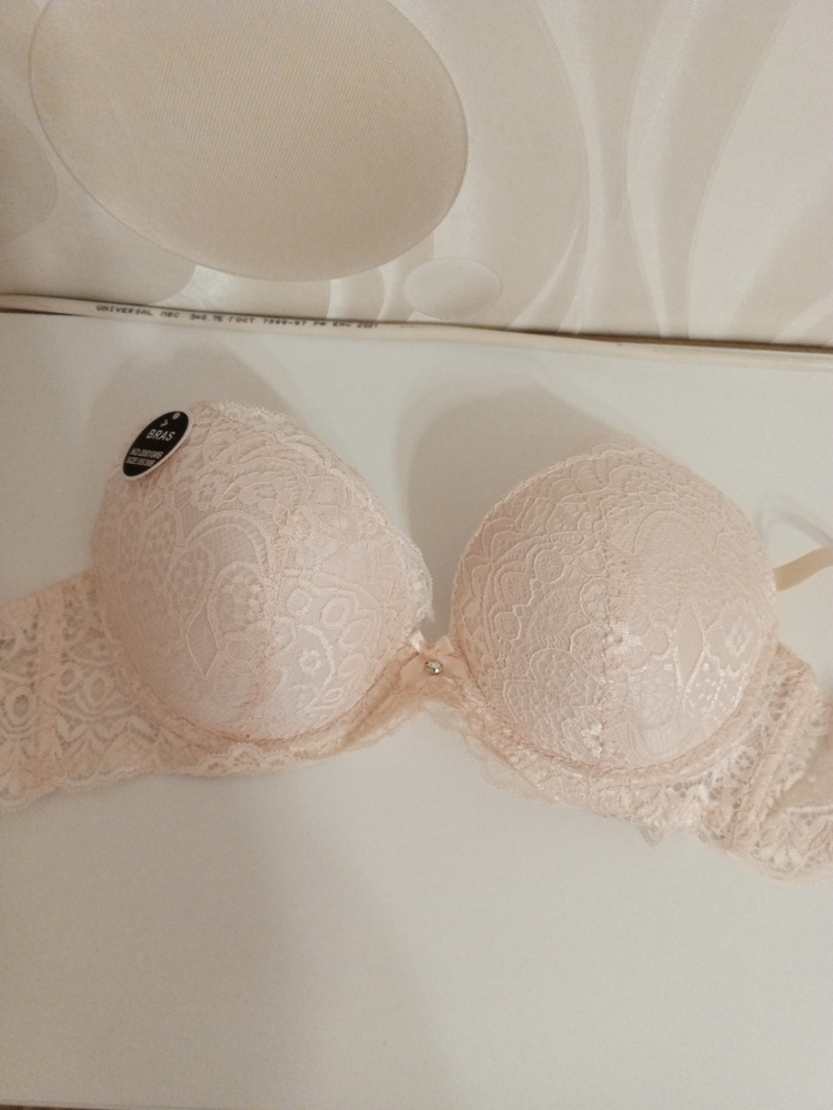 Бюстгальтер Женский DALSONG формованная чашка, размер 75B белый Полиэстер, Хлопок Повседневный ...