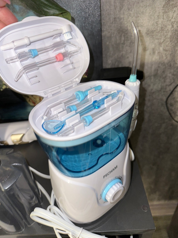 Ирригатор для полости рта стационарный PECHAM Professional PC-070, черный медицинский семейный ...