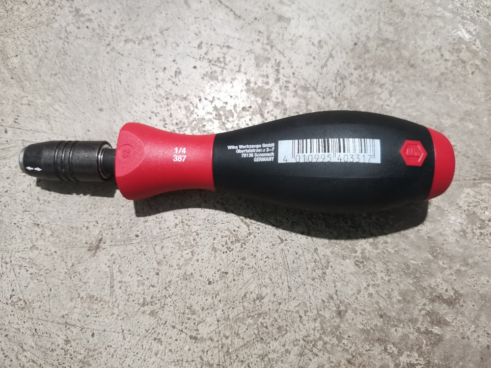Отвертка с держателем для бит SoftFinish CentroFix 1/4" x 38 мм, с ...
