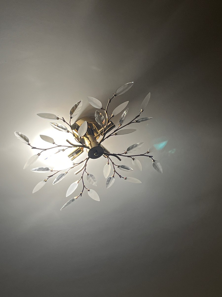 Lamplandia Люстра потолочная в спальню, L1852 SCROLL GOLD CLEAR, Е14 ...