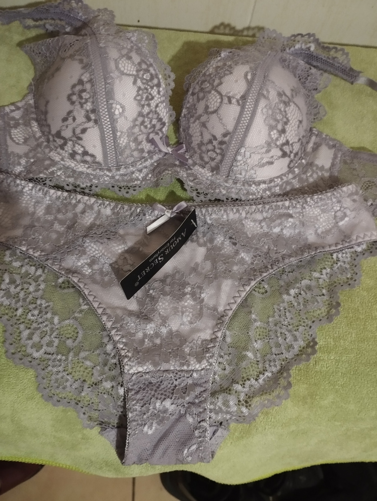 Комплект белья Женский Intimento бежевый, прозрачный Крючки классическая чашка Кружево Кружево ...