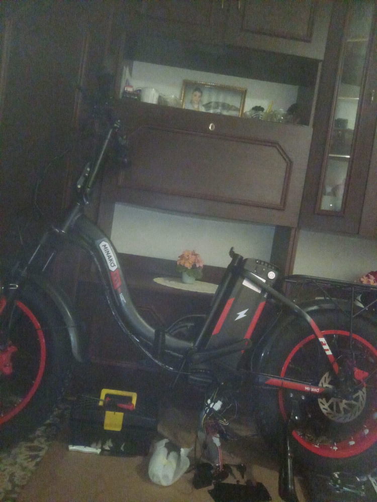 Электровелосипед для взрослых (фэтбайк), MINAKO F11 Lite 2025 Черный купить на OZON по низкой ...